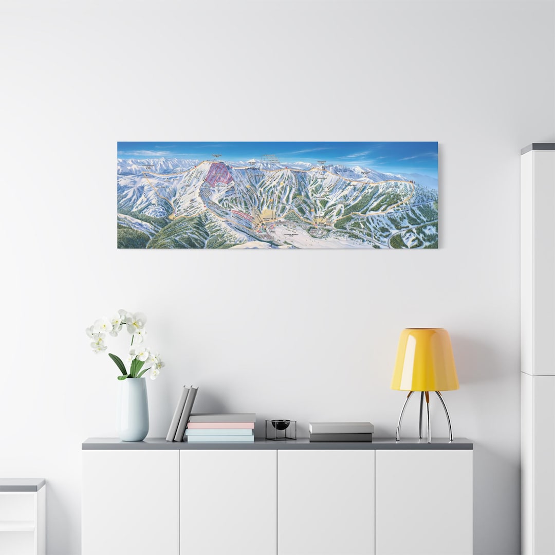 Kirkwood Mountain Ski Trail Map 3-D Canvas Poster California - Etsy