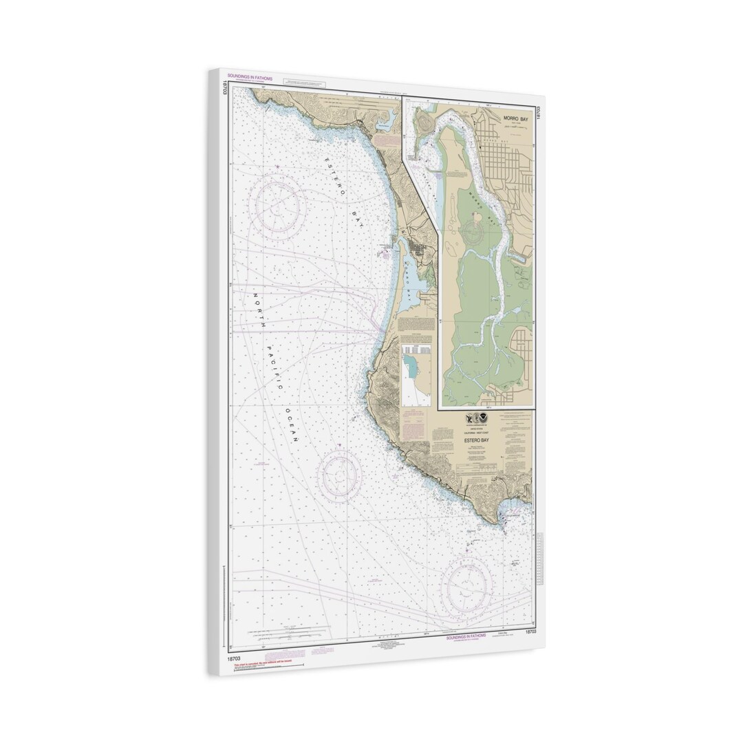 Estero by and Morro Bay California Nautical Chart Sailing Map Framed ...
