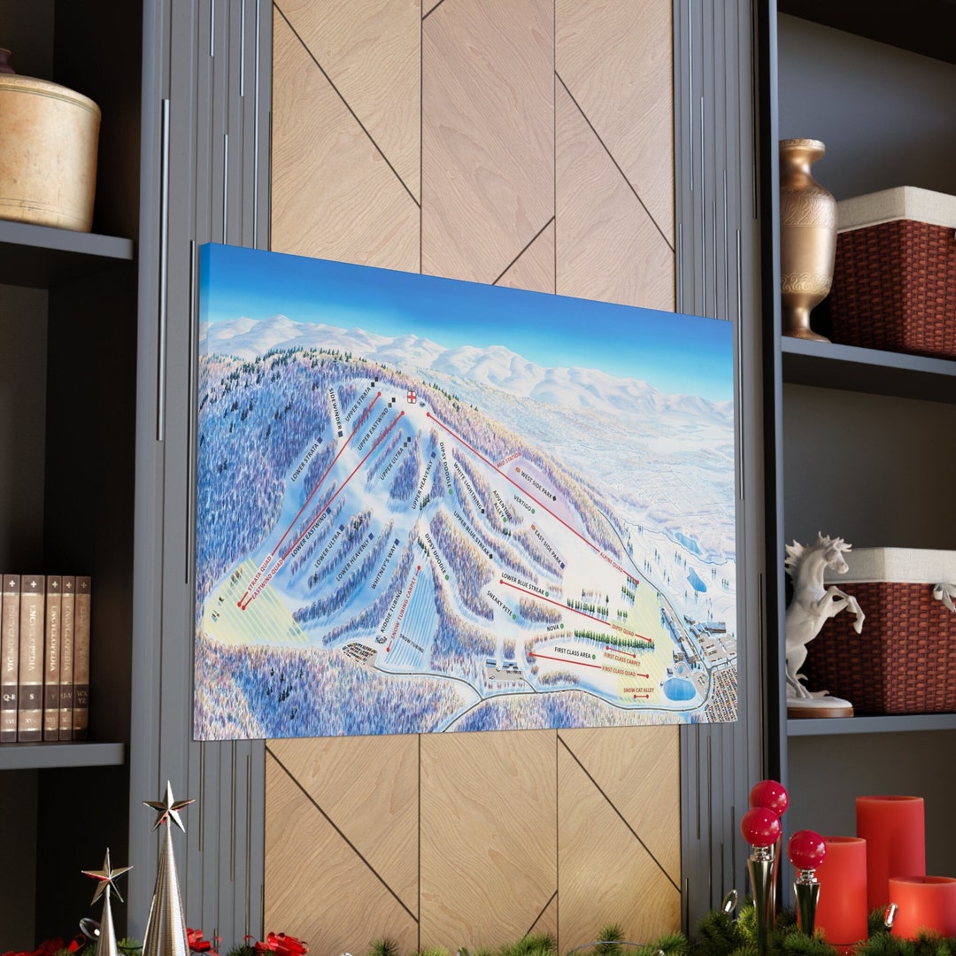 Liberty Mountain Ski Trail Map 3-D Canvas Poster Pennsylvania - Etsy