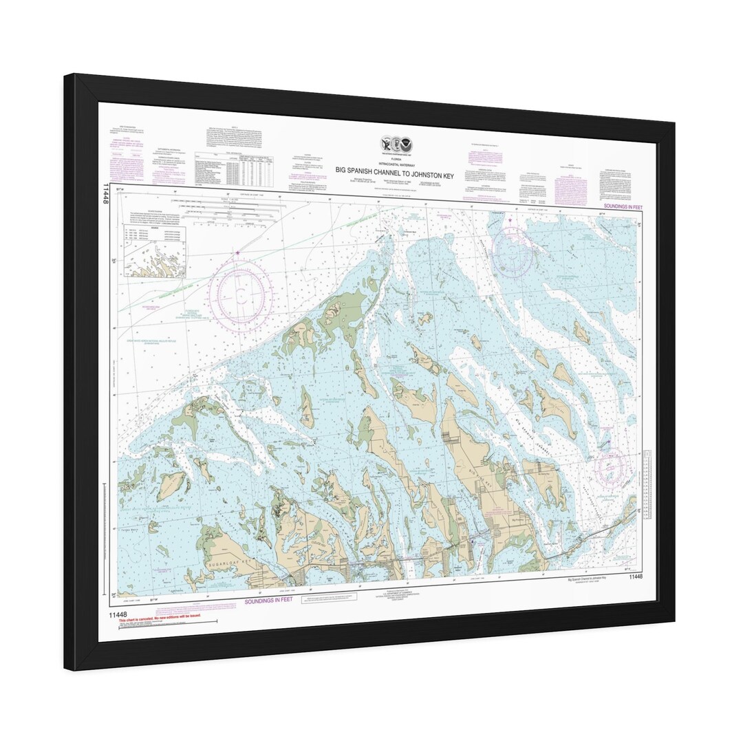 Big Spanish Channel to Johnston Key Florida Keys Nautical Chart Sailing ...