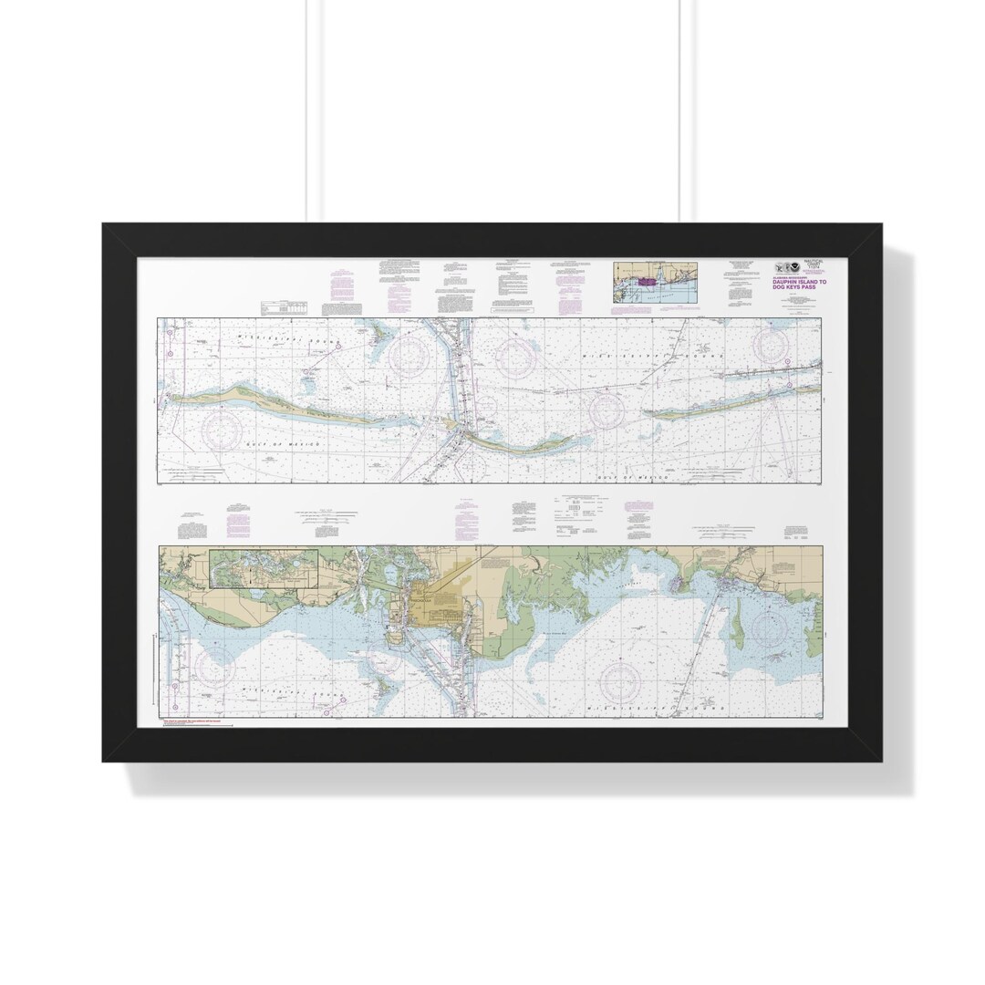 Dauphin Island to Dog Keys Pass Pascagoula Alabama Mississippi ...