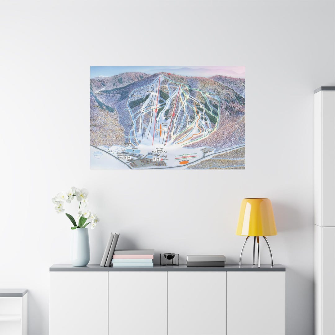 Calabogie Peaks Ski Trail Map 3-D Canvas Poster Ontario Canada - Etsy
