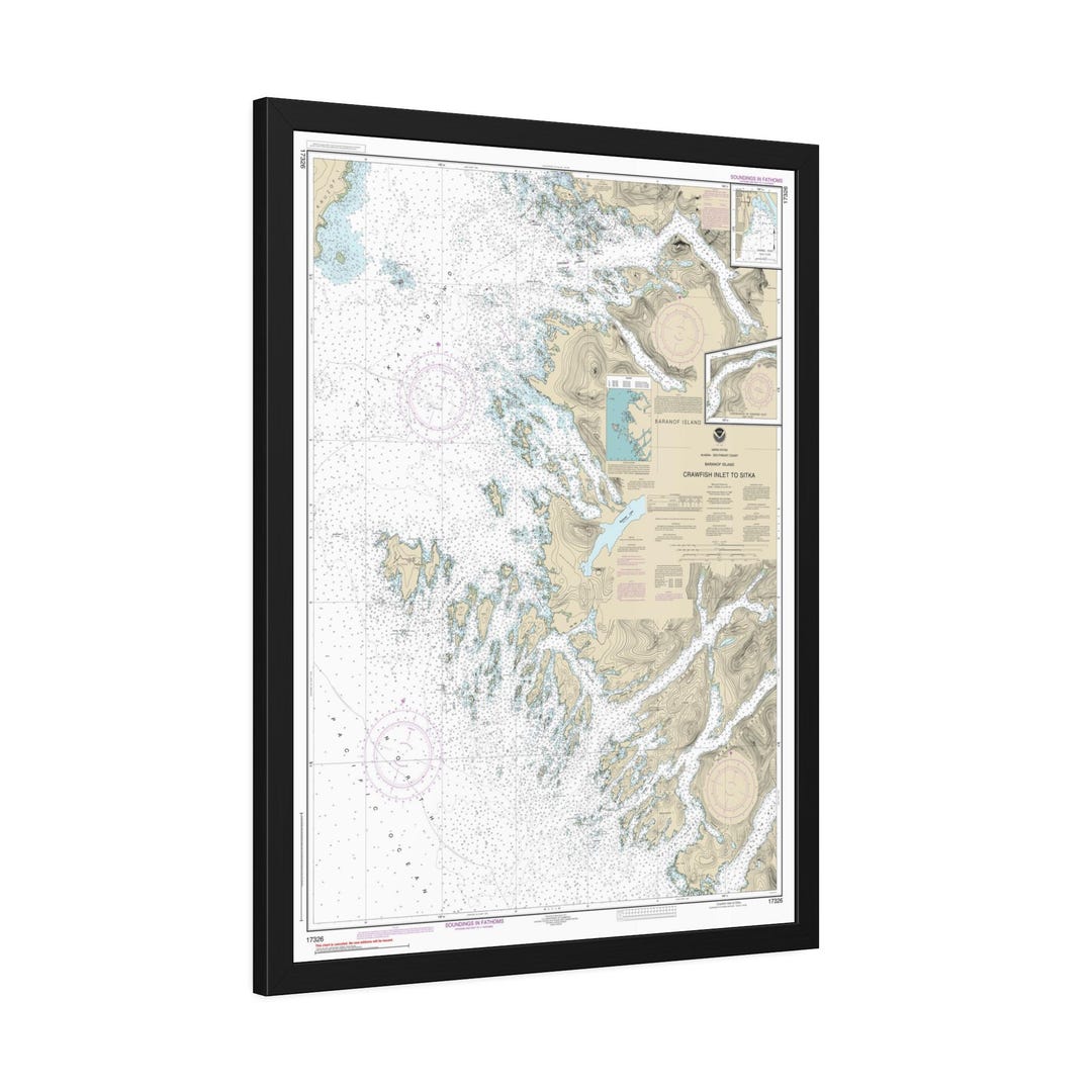 Sitka to Crawfish Inlet Sawmill Cove Baranof Island Alaska Nautical ...
