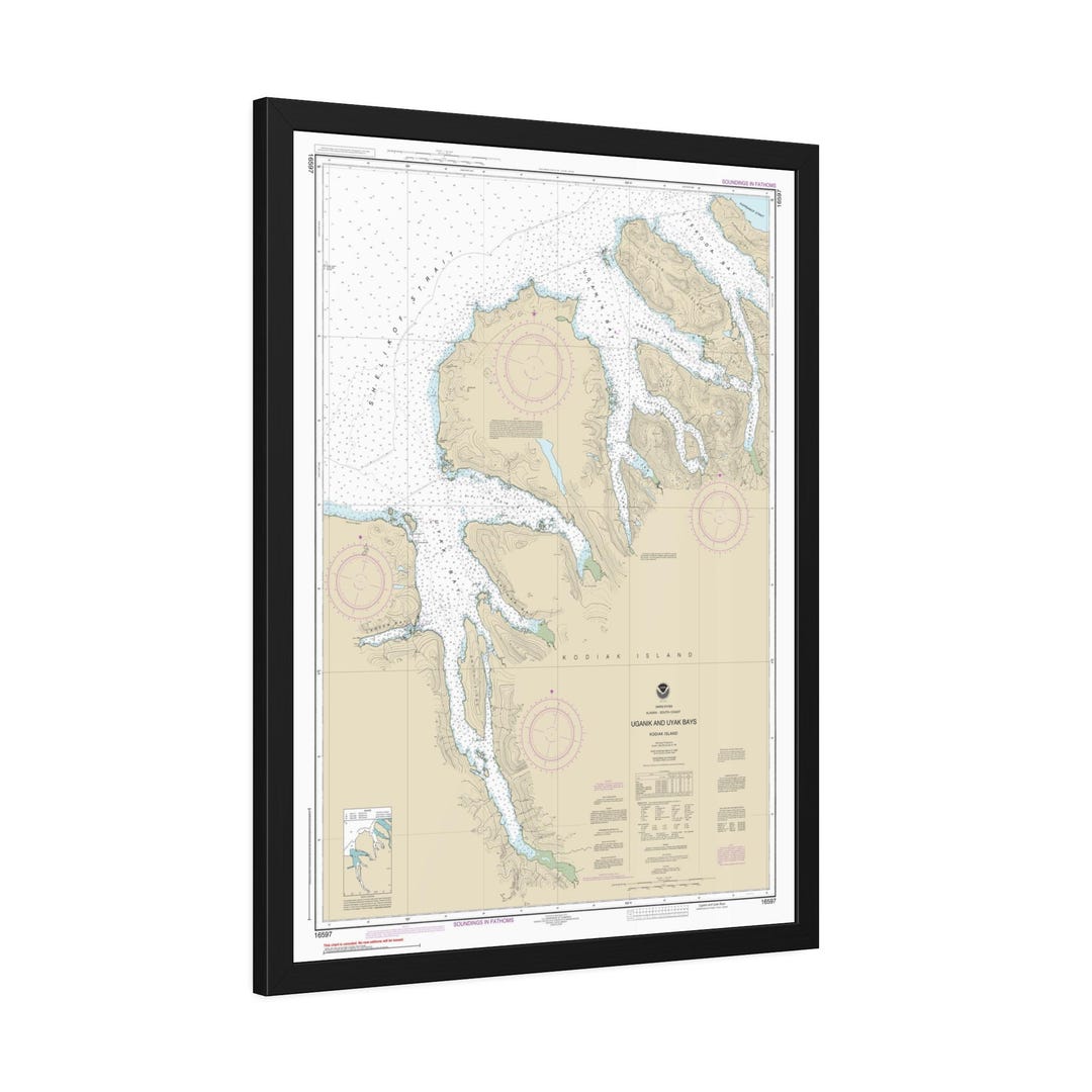 Uganik Bay Uyak Bay Larsen Bay Kodiak Island Alaska Nautical Chart ...