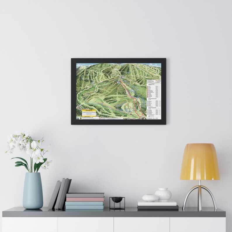 Steamboat-summer Trail Map Framed Poster 24x16 - Etsy
