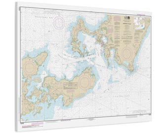Cape Cod Bay Massachusetts Nautical Chart Sailing Map Framed Canvas Poster - Etsy
