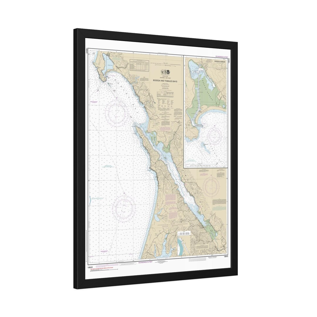 Bodega Harbor and Tomales Bay California Nautical Chart Sailing Map ...
