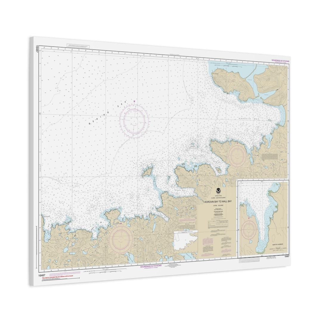 Martin Harbor Atka Island Alaska Nautical Chart Sailing Map Andreanof ...