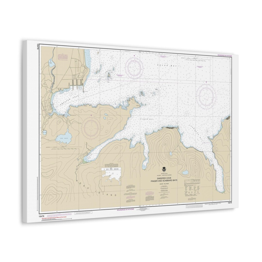Sweeper Cove Finger and Scabbard Bay Adak Island Alaska Nautical Map ...