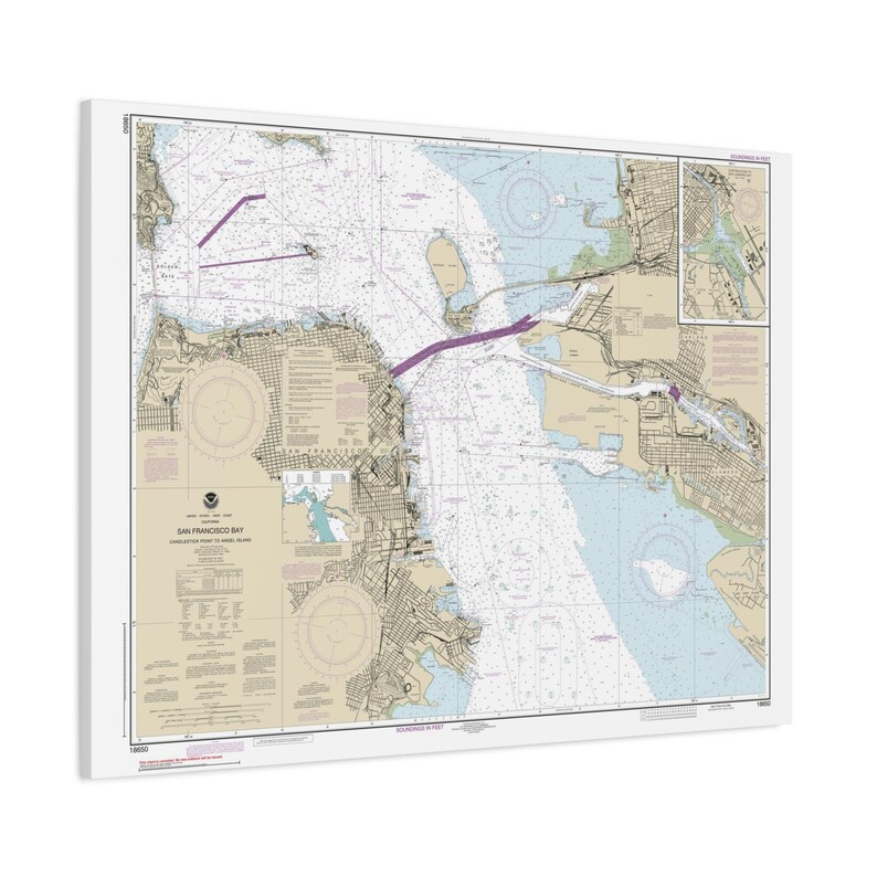 San Francisco Bay Candlestick Point to Angel Island California Nautical ...