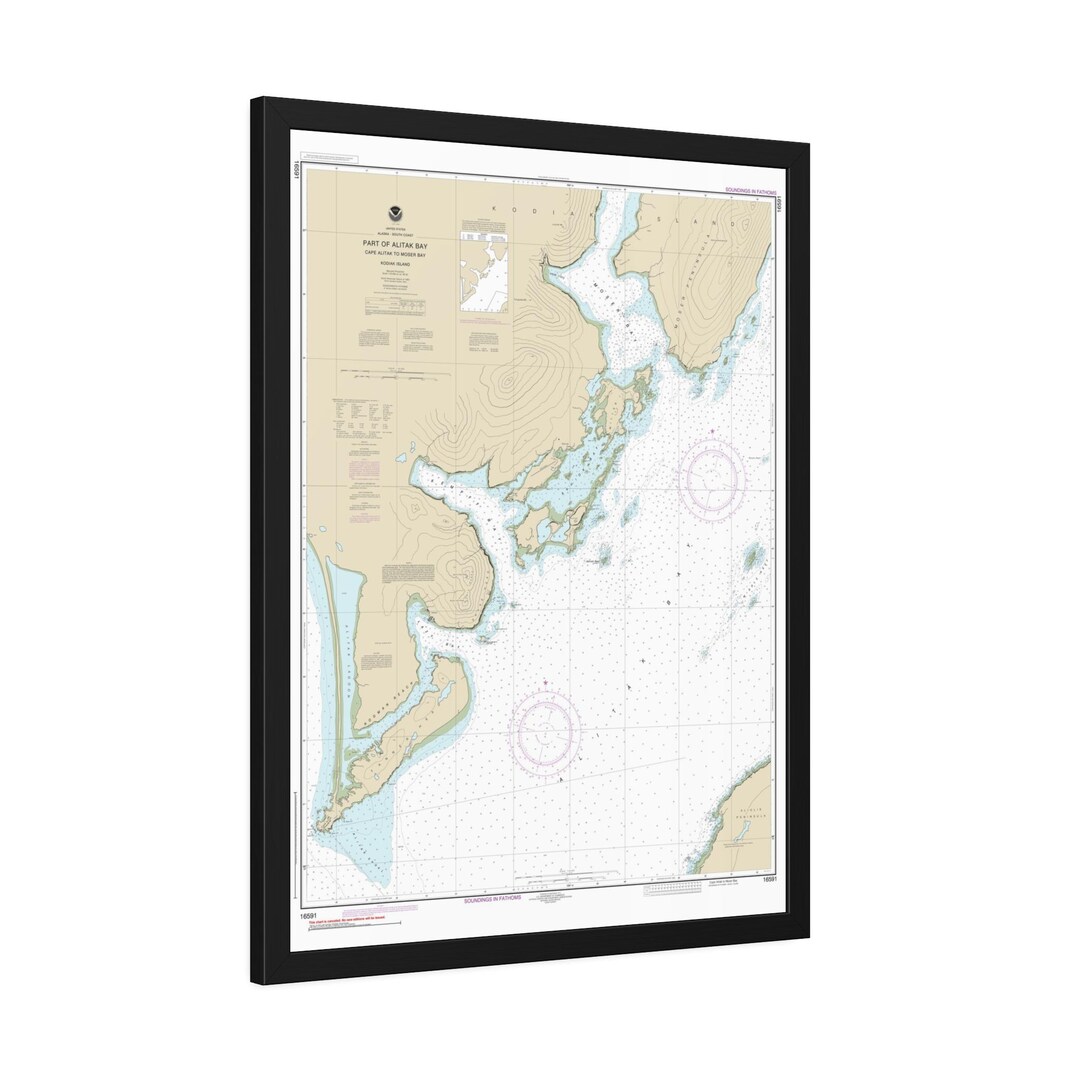 Cape Alitak to Moser Bay Kodiak Island Alaska Nautical Chart Sailing ...