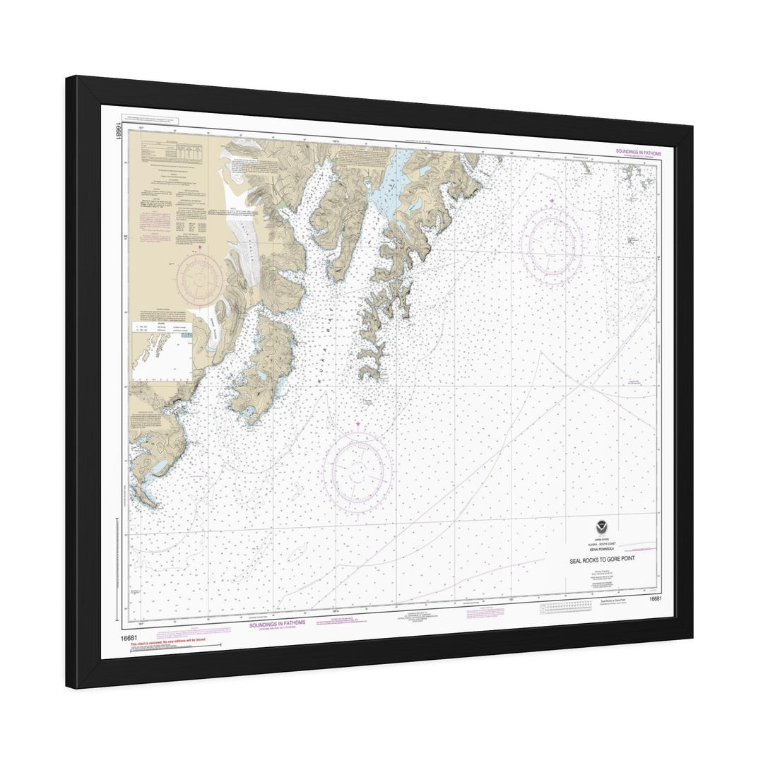 Seal Rocks to Gore Point Kenai Peninsula Alaska Nautical Chart Sailing ...