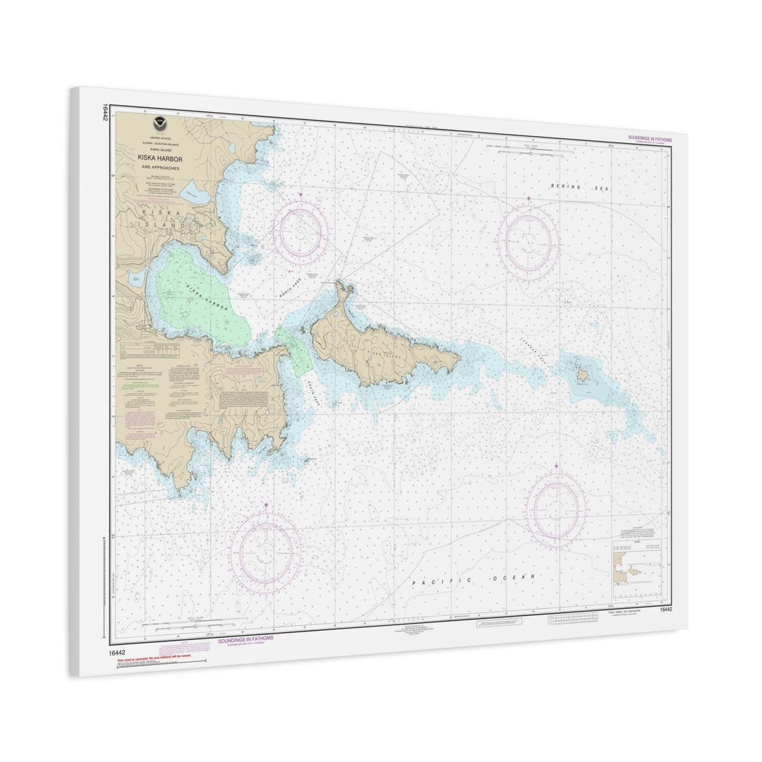 Kiska Harbor Kiska Island Alaska Nautical Chart Sailing Map Rat ...