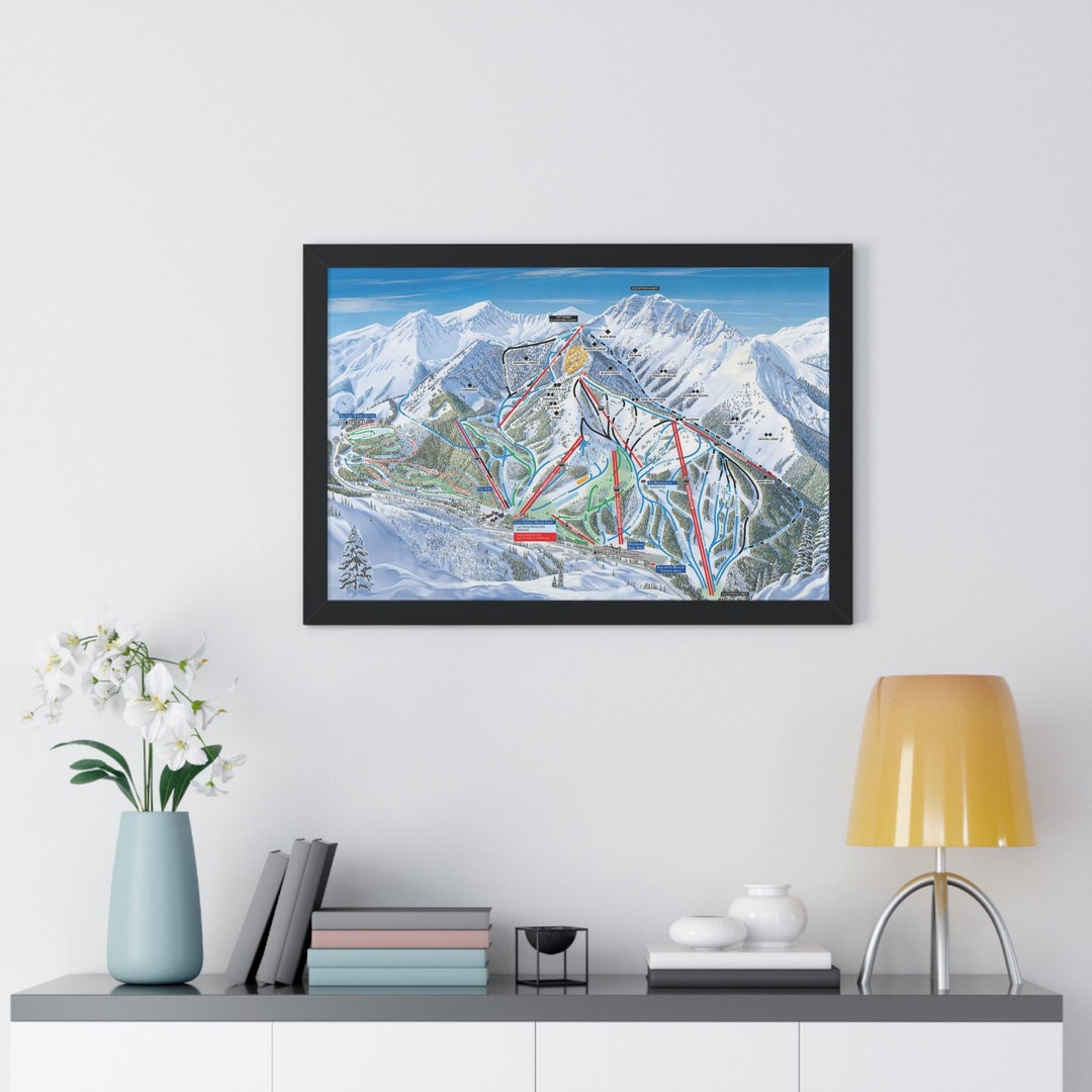 Solitude Mountain Trail Map Utah Ski Resort Framed Poster - Etsy