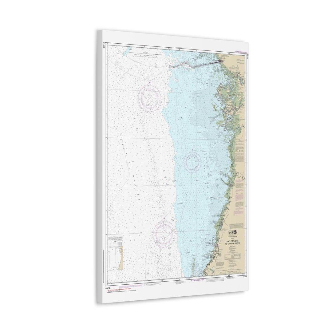 West Florida Anclote Keys to Crystal River Nautical Map Sailing Chart 3 ...