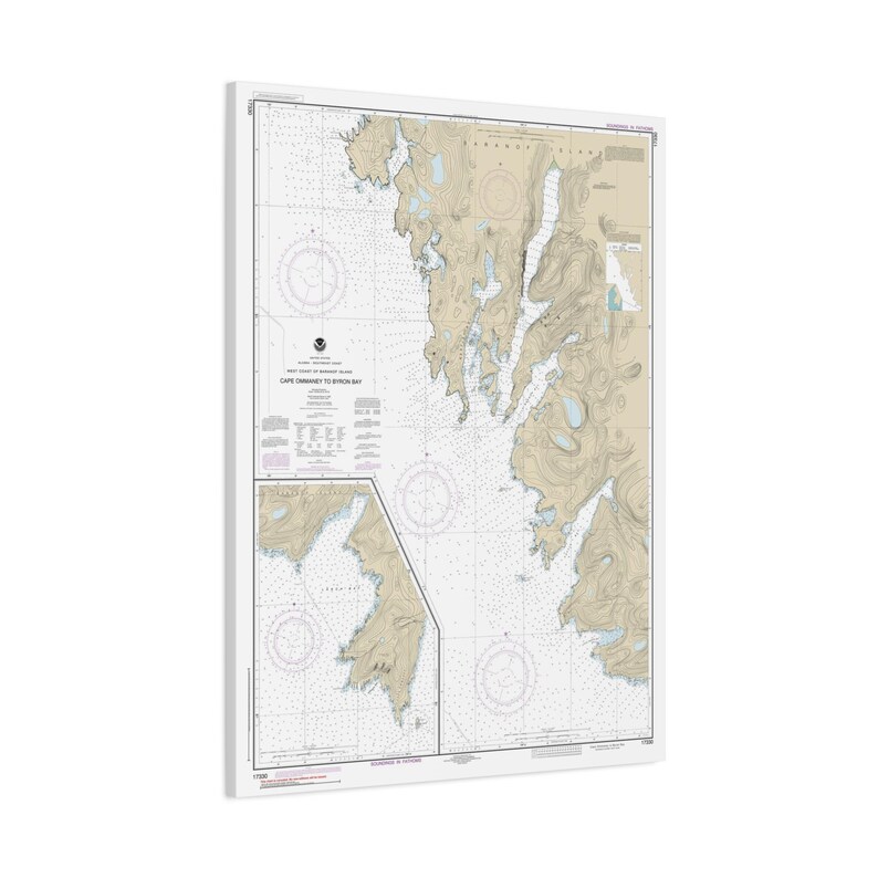 Cape Ommaney to Byron Bay Baranof Island Alaska Nautical Chart Sailing ...