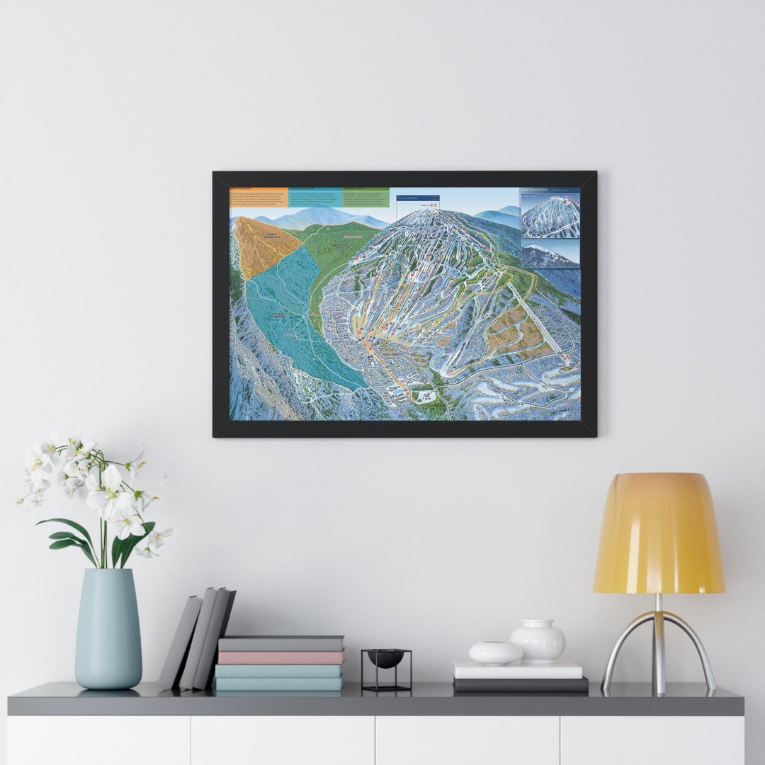 Sugarloaf Trail Map Ski Resort Framed Poster Maine - Etsy