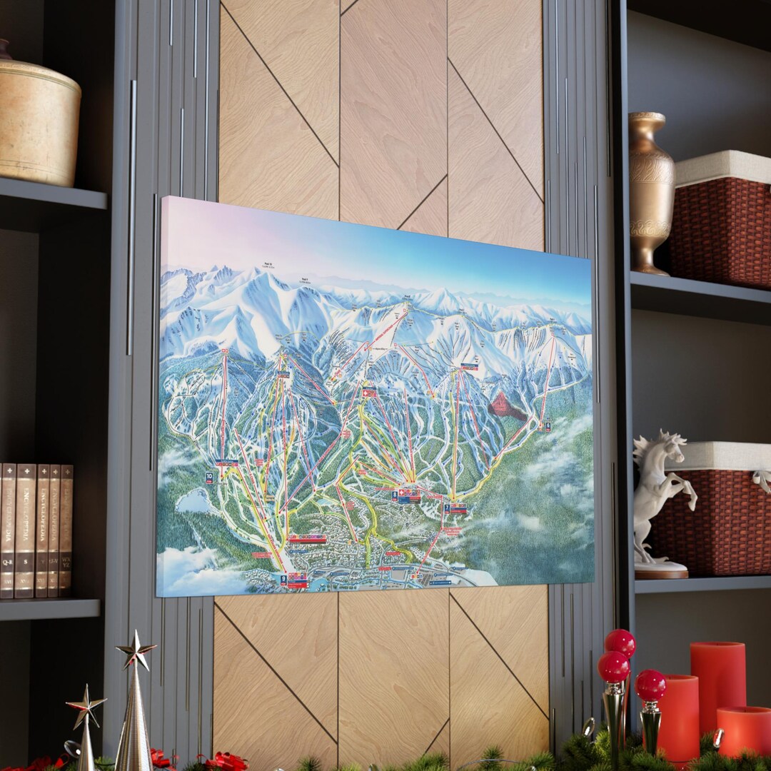 Breckenridge Resort Ski Trail Map 3-D Canvas Poster Breck Colorado - Etsy