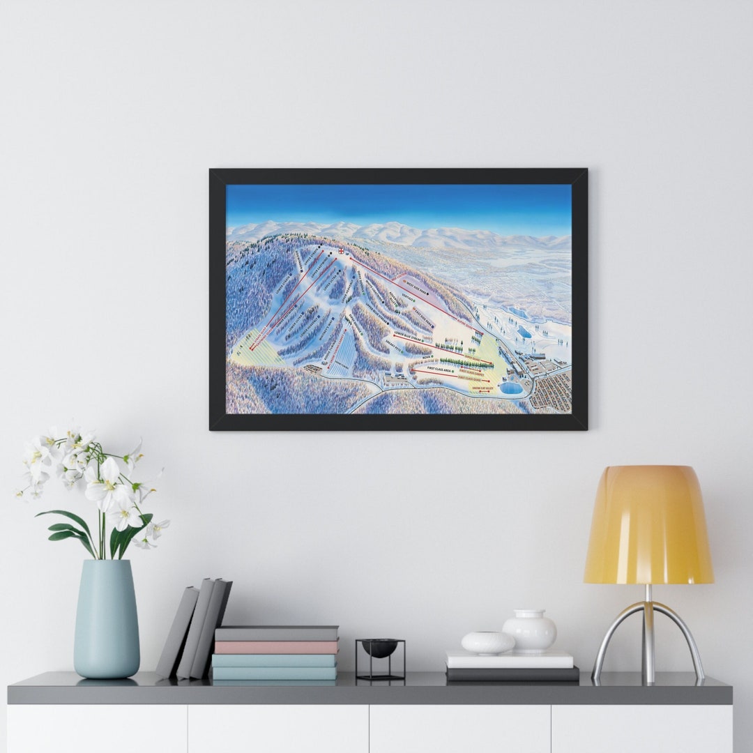 Liberty Mountain Pennsylvania Trail Map Ski Resort Framed Poster - Etsy