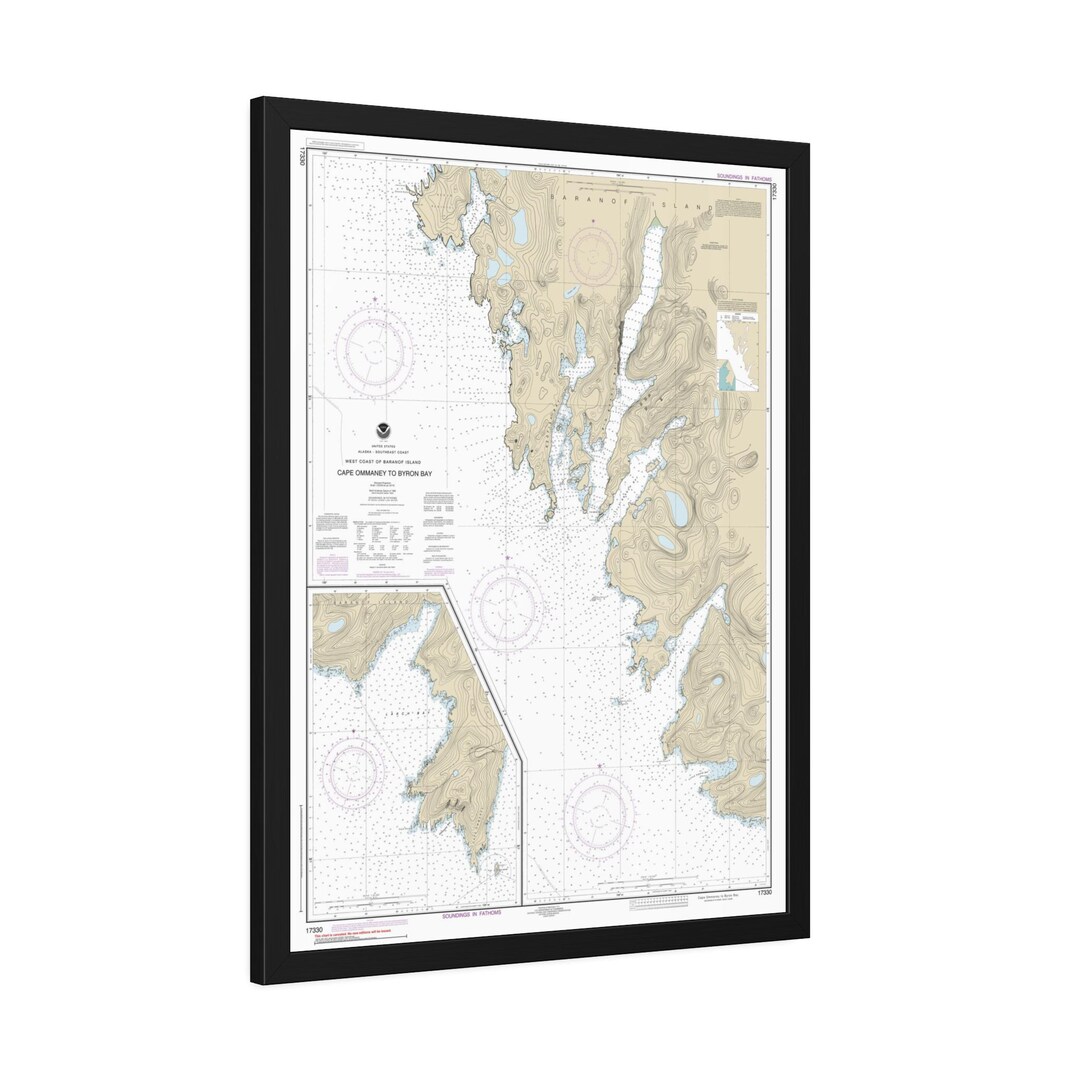 Cape Ommaney to Byron Bay Baranof Island Alaska Nautical Chart Sailing ...