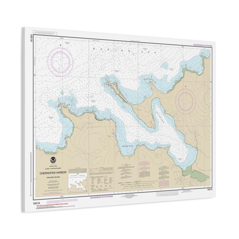 Chernofski Harbor Unalaska Island Alaska Nautical Chart Sailing Map Fox ...