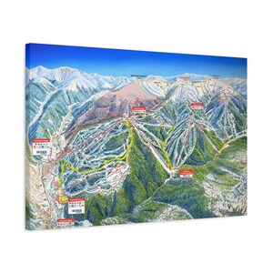 Keystone Colorado Ski Trail Map 3-D Canvas Poster - Etsy