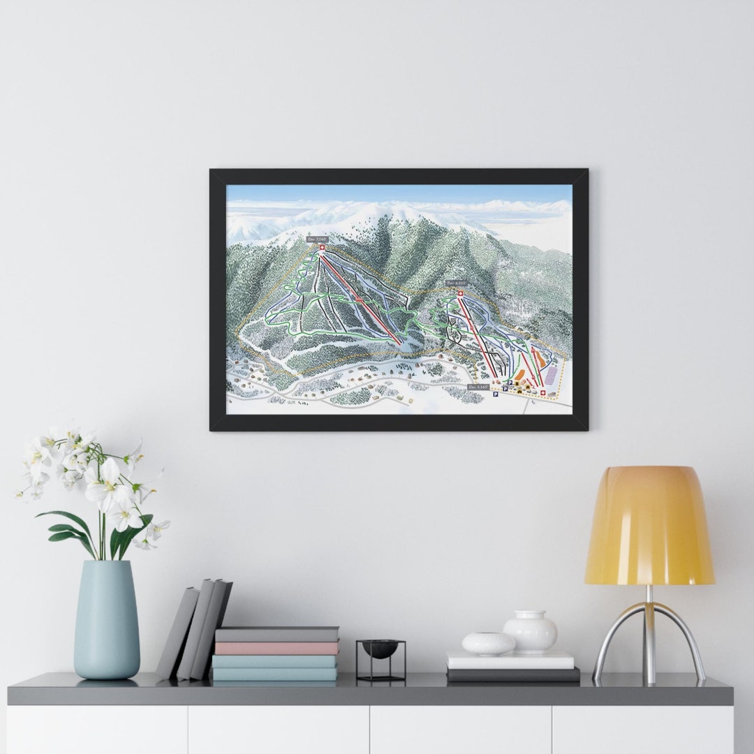 Nordic Valley Utah Trail Map Framed Poster - Etsy