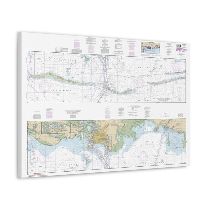 Dauphin Island to Dog Keys Pass Pascagoula Alabama Mississippi ...