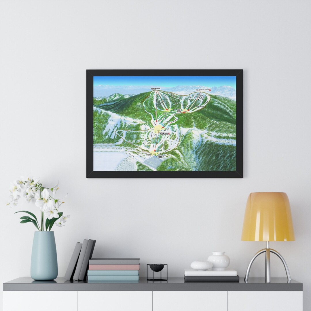 June Mountain California Trail Map Ski Resort Framed Poster - Etsy