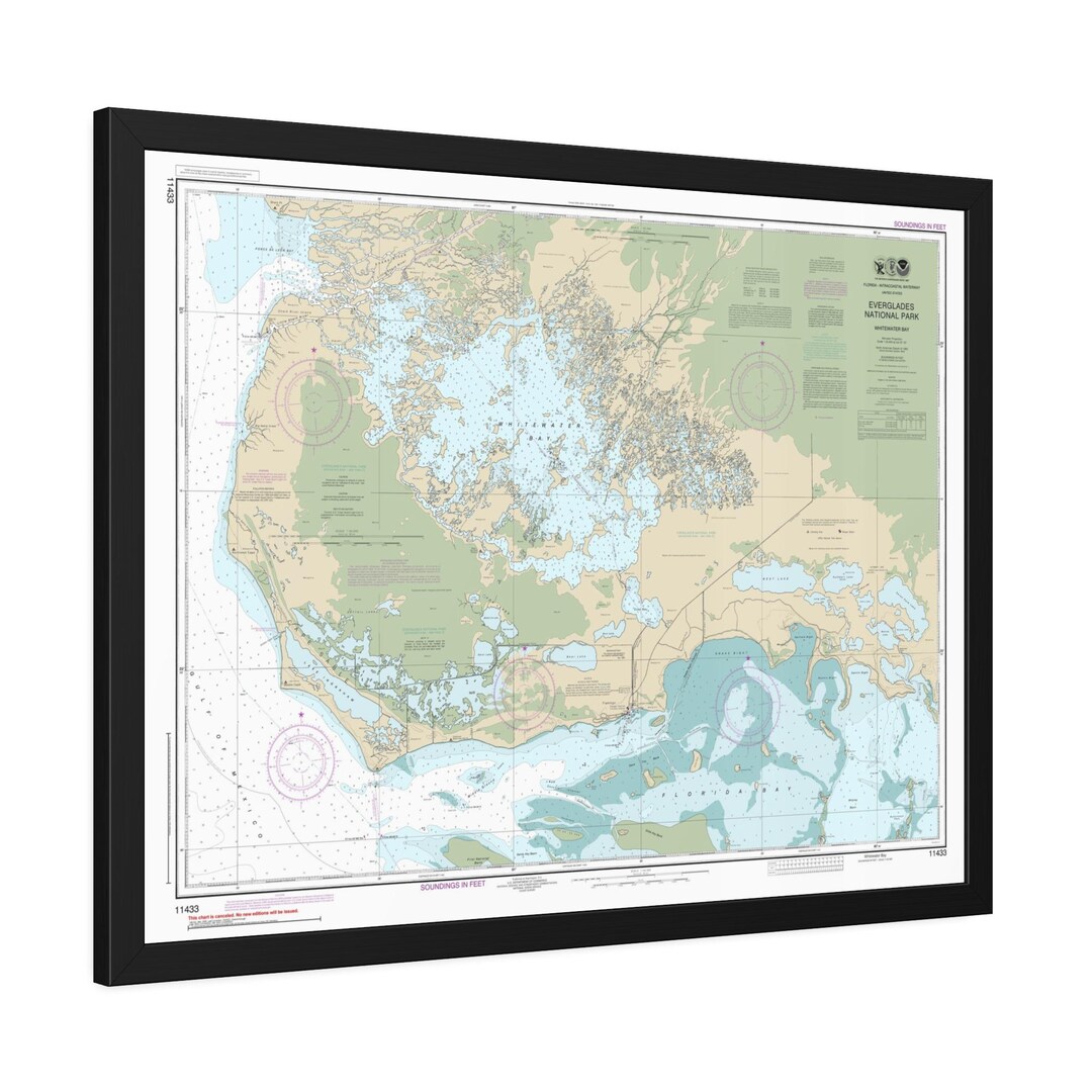 Whitewater Bay Everglades National Park Florida Nautical Map Sailing ...
