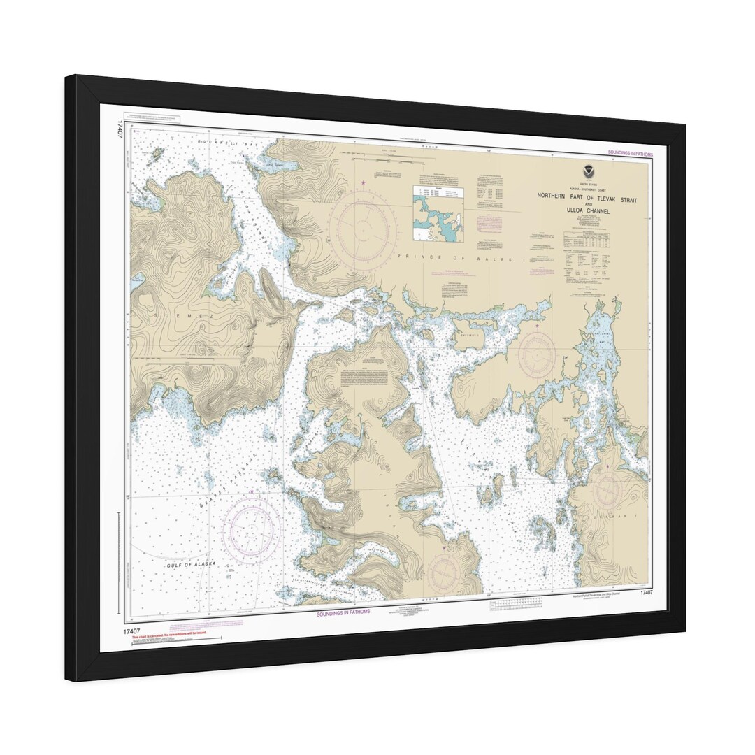 Tlevak Strait and Ulloa Channel Prince of Wales Island Alaska Nautical ...