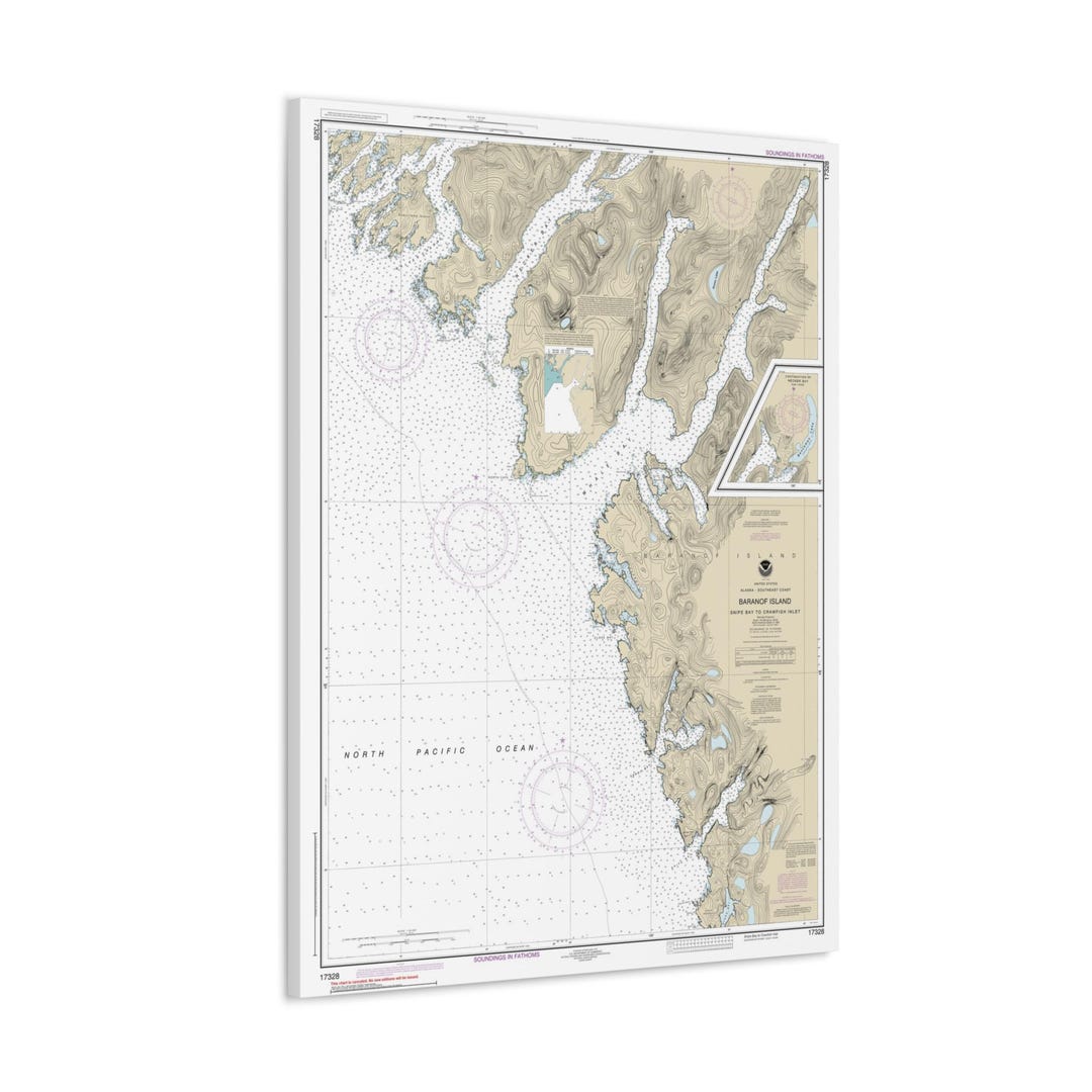 Snipe Bay to Crawfish Inlet Baranof Island Southeast Alaska Nautical ...