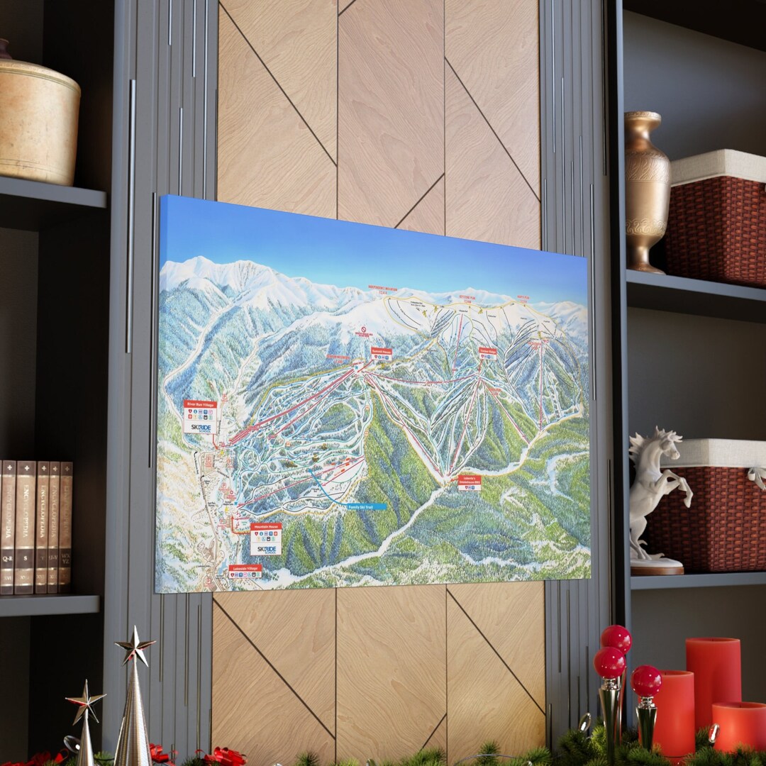 Keystone Colorado Ski Trail Map 3-D Canvas Poster - Etsy