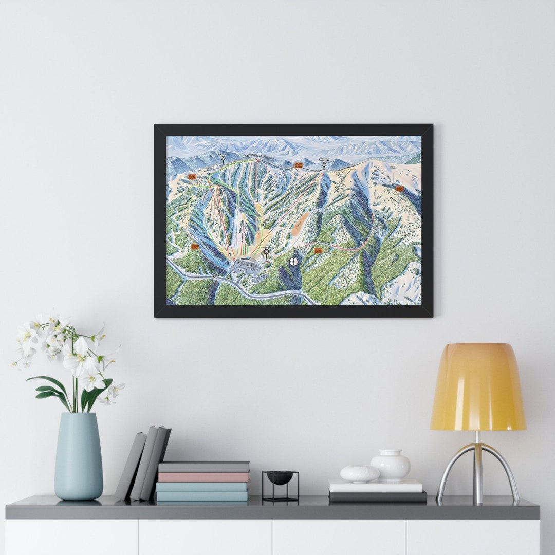 Monarch Mountain Trail Map Colorado Ski Resort Framed Poster - Etsy