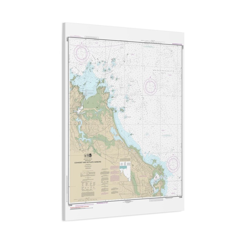 Cohasset and Scituate Harbor Massachusetts Nautical Chart Sailing Map ...