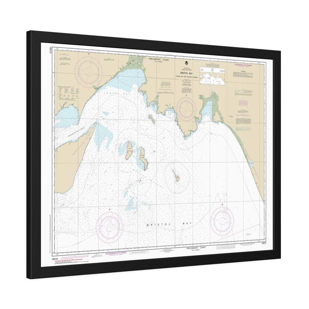 Togiak Bay and Walrus Islands Bristol Bay Alaska Nautical Chart Sailing ...