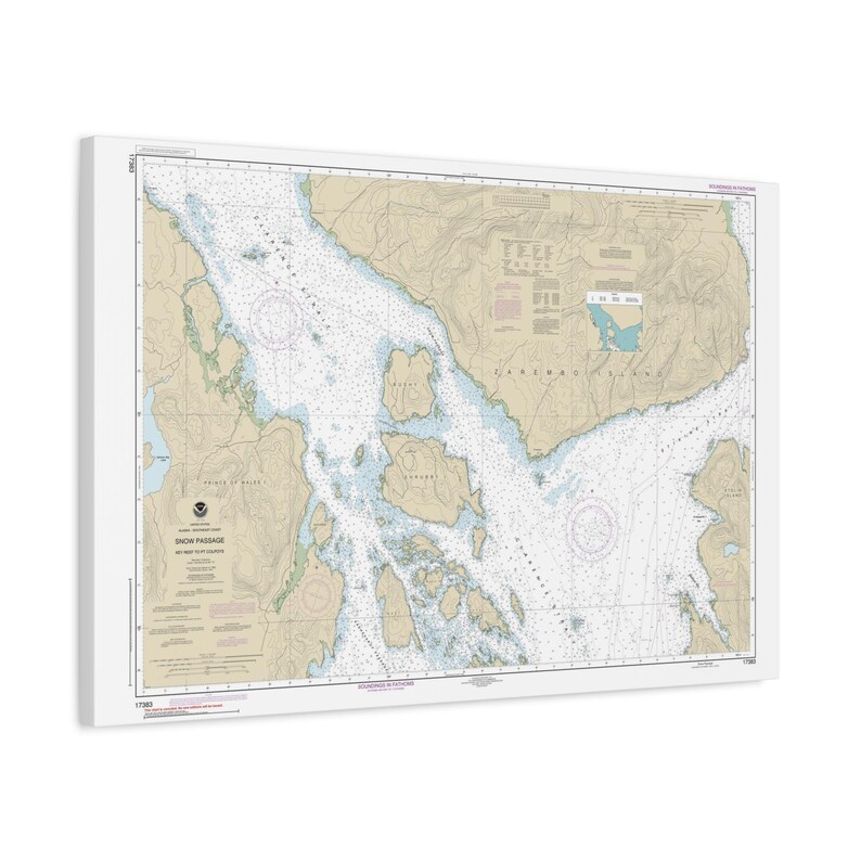 Zarembo Island and Prince of Wales Island Snow Passage Alaska Nautical ...