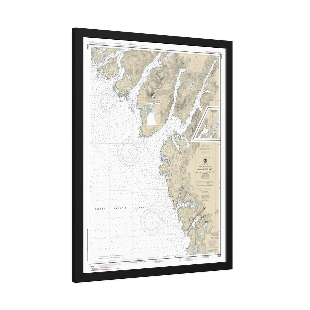 Snipe Bay to Crawfish Inlet Sitka Baranof Island Alaska Nautical Chart ...