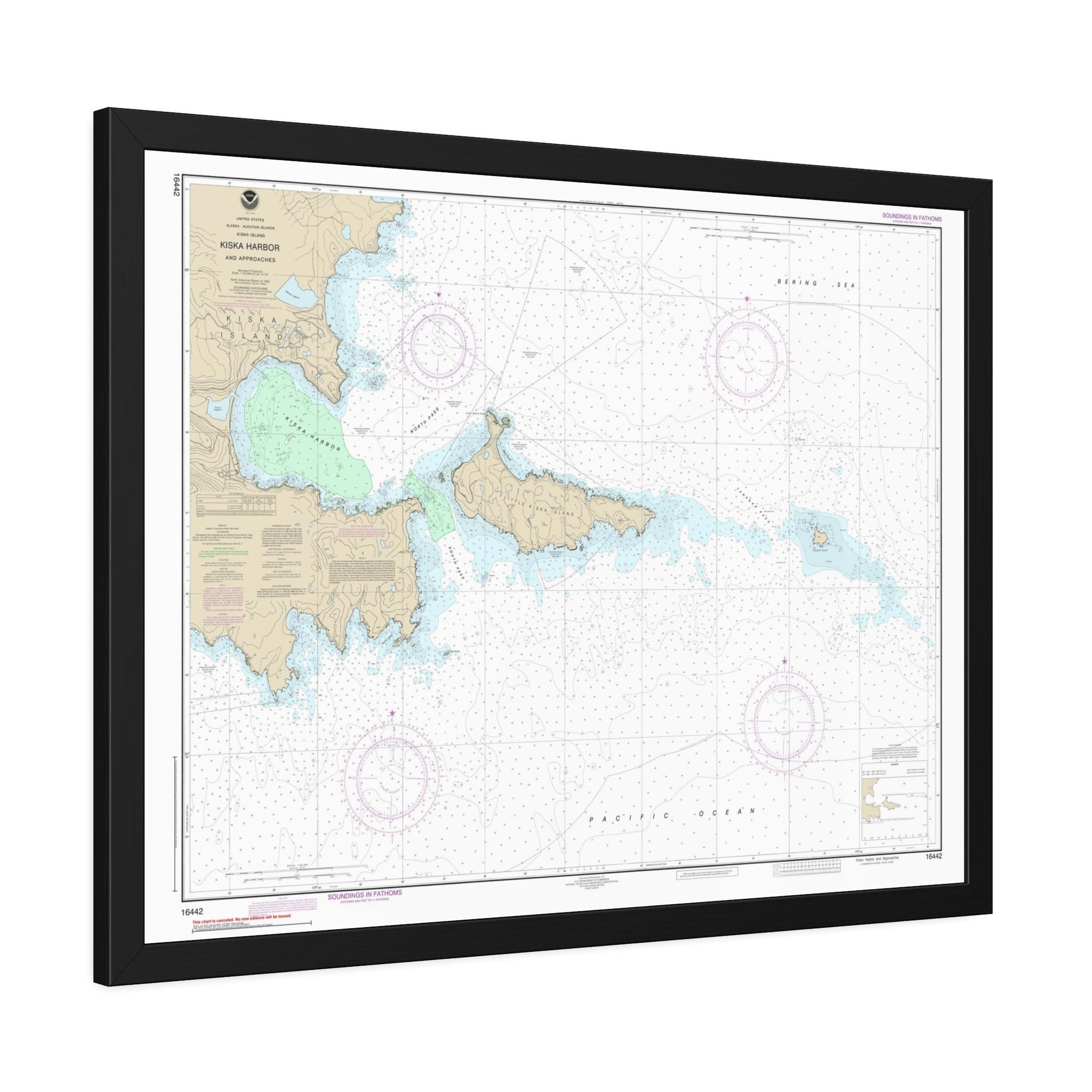 Kiska Island Harbor Alaska Nautical Map Sailing Chart Rat Aleutian ...
