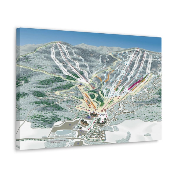 Ski Mountain Map Collage - Etsy
