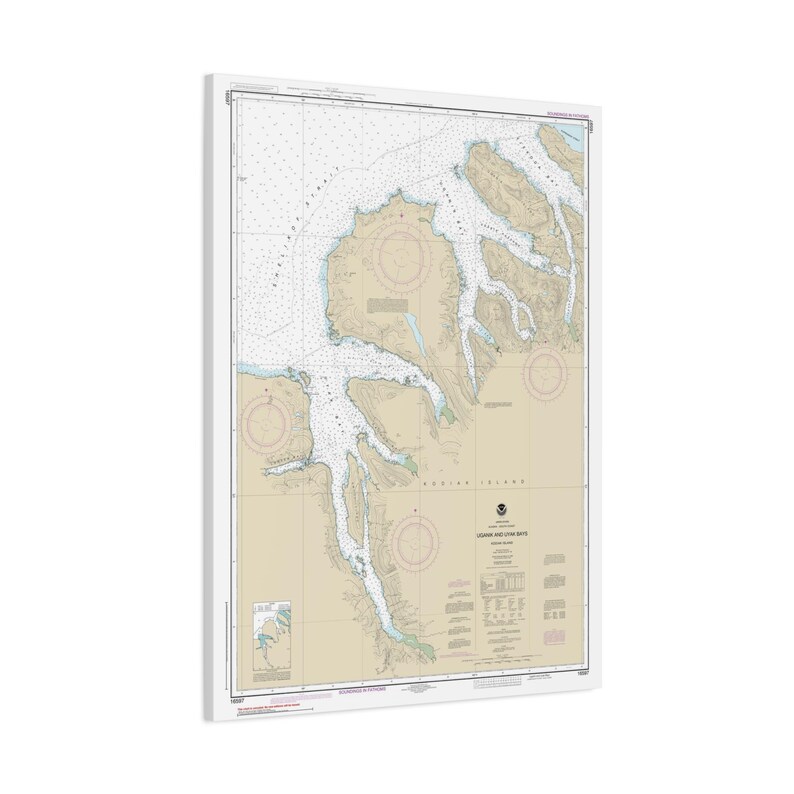 Uganik Bay Uyak Bay Larsen Bay Kodiak Island Alaska Nautical Chart ...