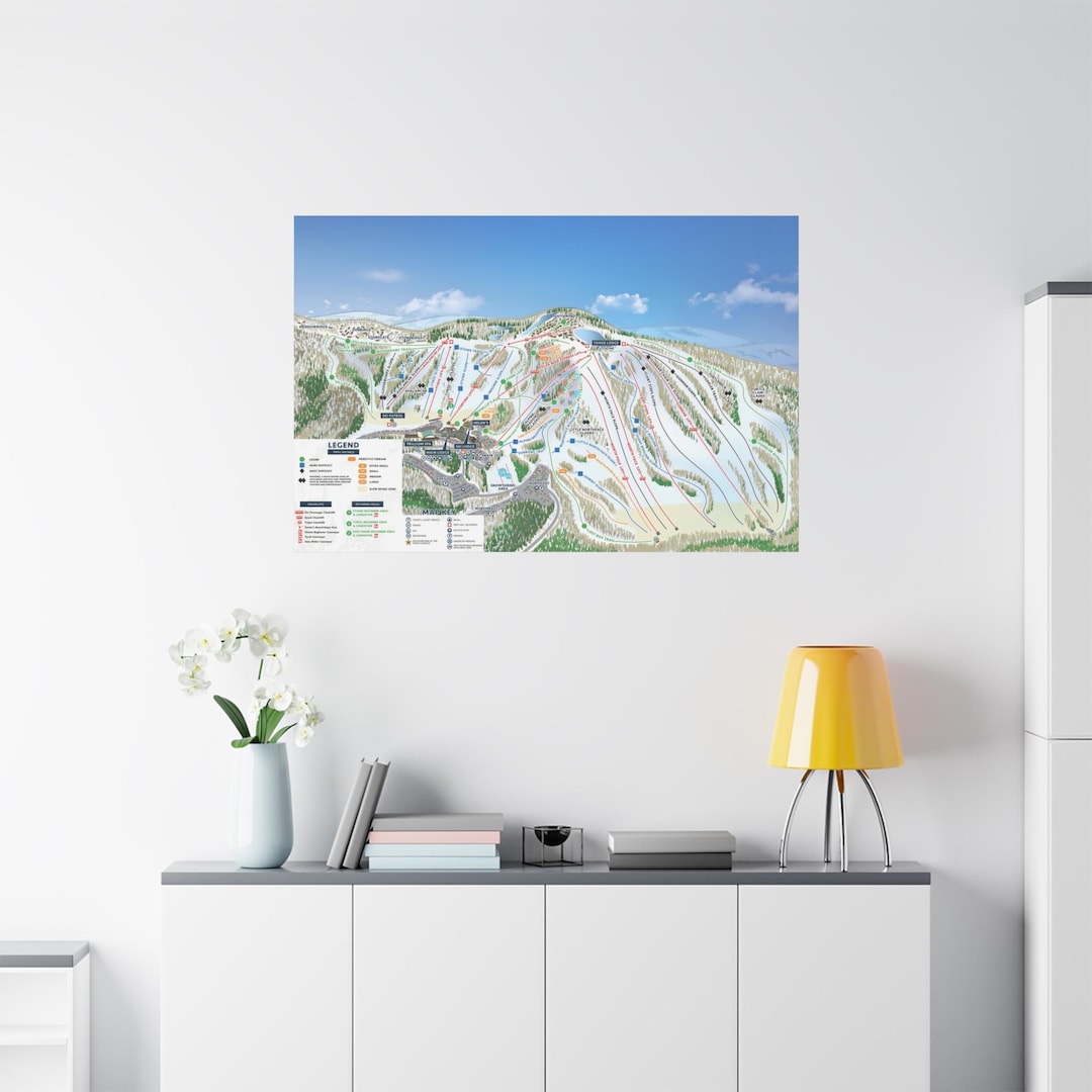 Seven Springs Pennsylvania Trail Map 3-D Canvas Poster - Etsy