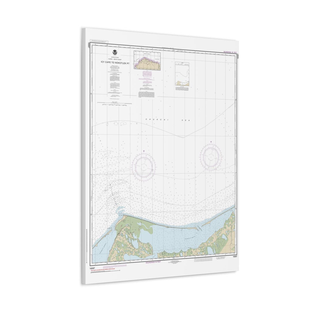 Icy Cape to Nokotlek Point Arctic Coast Alaska Nautical Map Sailing ...