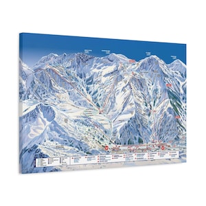 Alta Utah Ski Trail Map 3-D Canvas Poster - Etsy