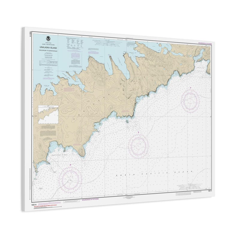Kuliliak Bay to Surveyor Bay Unalaska Island Alaska Nautical Chart ...