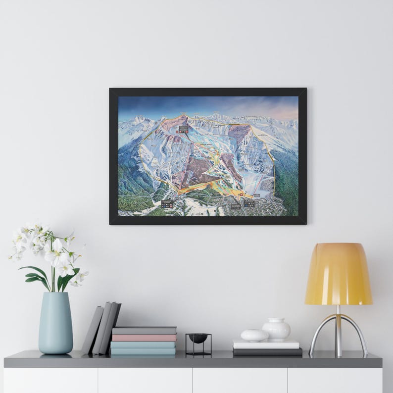Alyeska Alaska Trail Map Ski Resort Framed Poster - Etsy