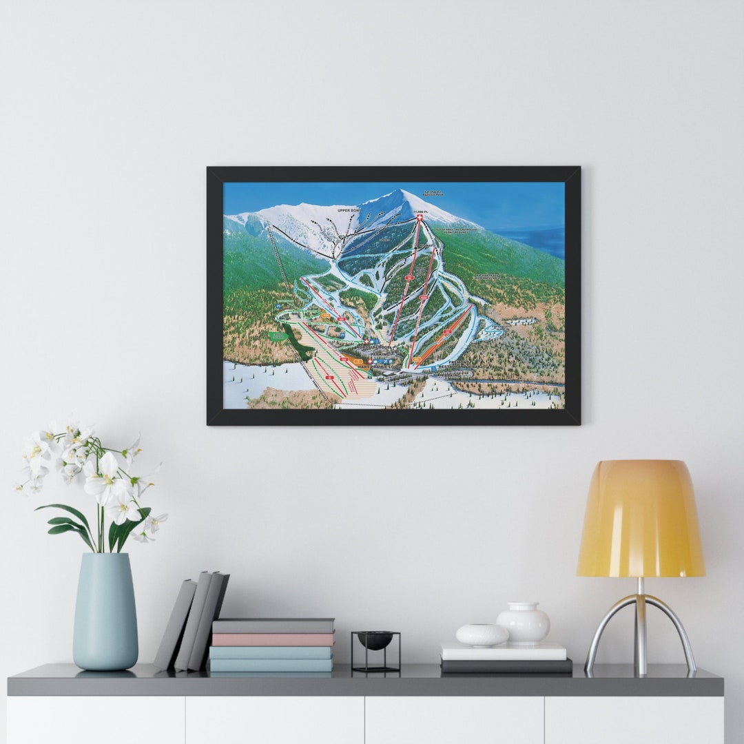 Arizona Snowbowl Trail Map Ski Resort Framed Poster - Etsy