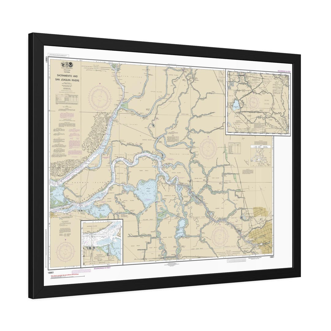 Sacramento San Joaquin River and Sherman Island California Nautical ...
