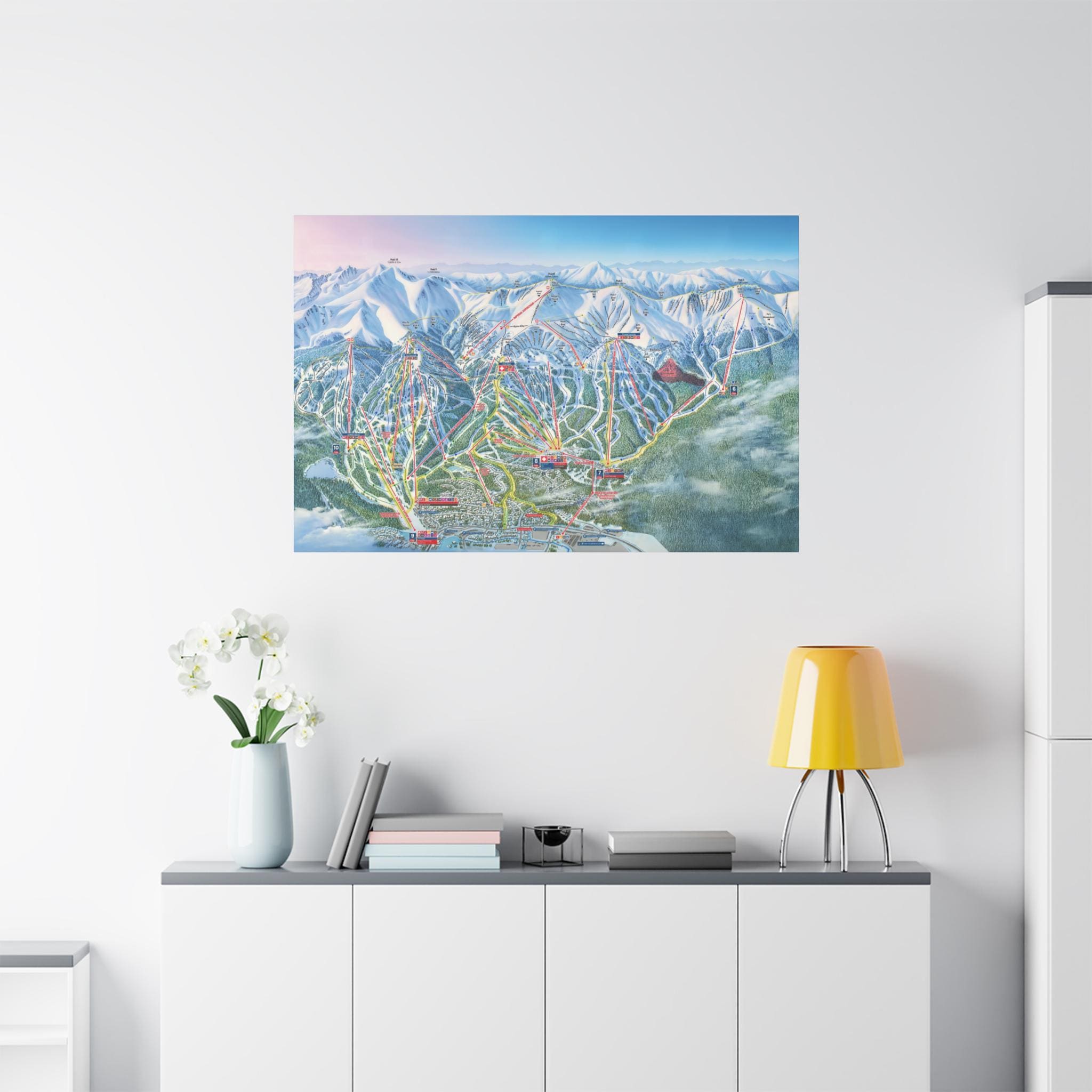 Breckenridge Resort Ski Trail Map 3-D Canvas Poster Breck Colorado - Etsy