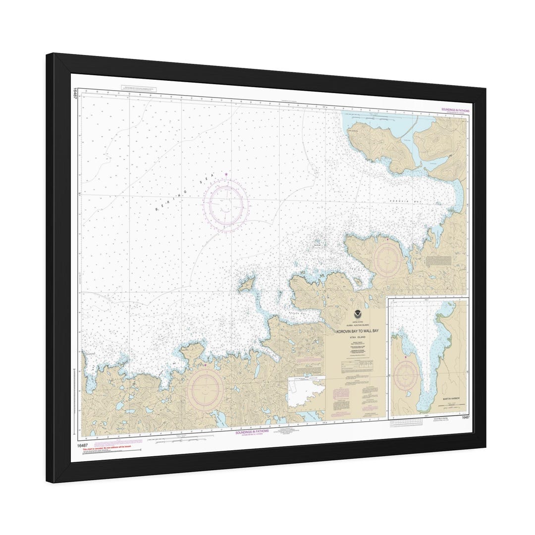 Martin Harbor Atka Island Alaska Nautical Chart Sailing Map Andreanof ...